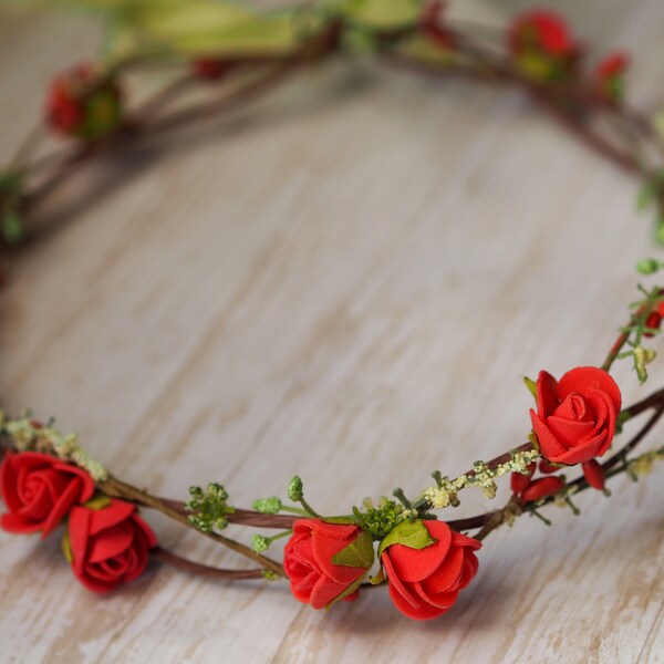 Coral Flower Crown - Etsy