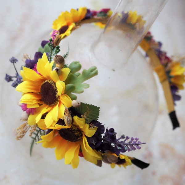 Sunflower Crown - Etsy