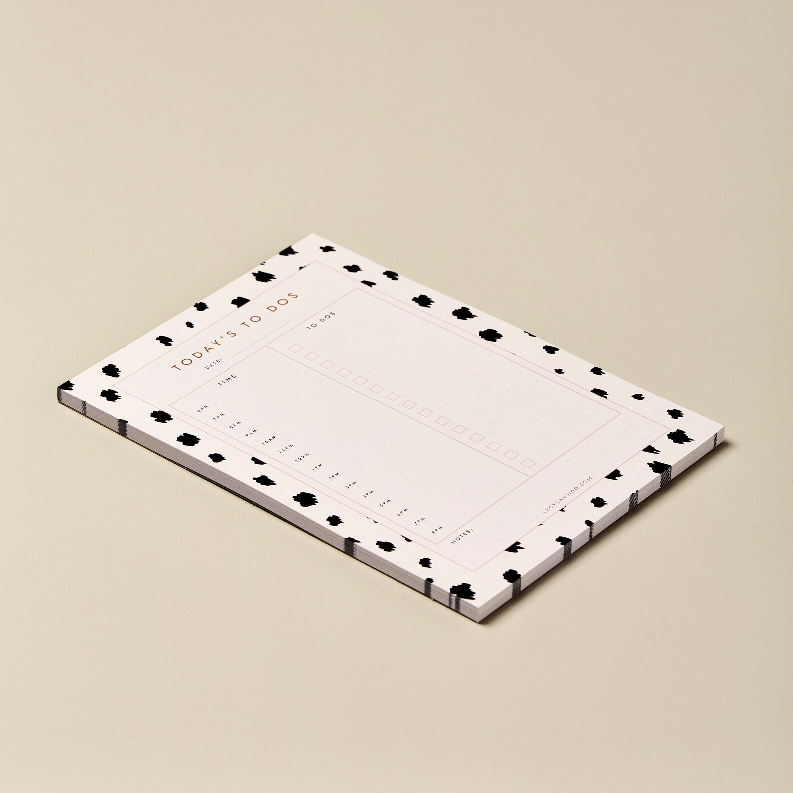 A5 Daily Planner Desk Pad Mini Dalmatian Spot Animal Print | Etsy