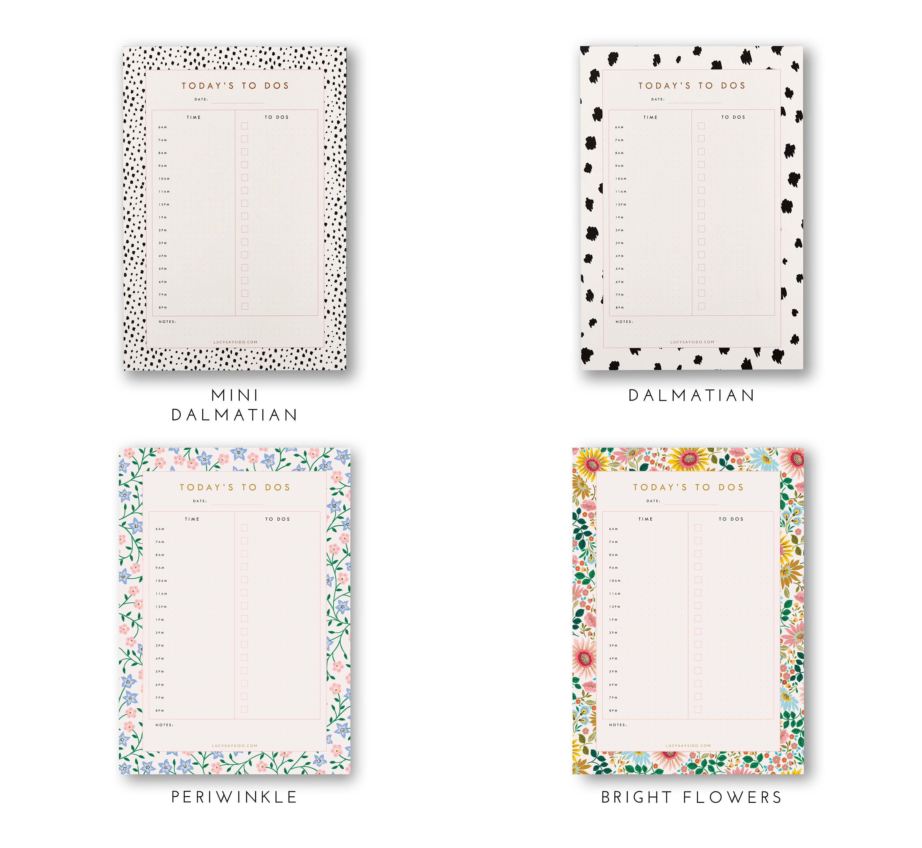 A5 Daily Planner Desk Pad Mini Dalmatian Spot Animal Print - Etsy UK