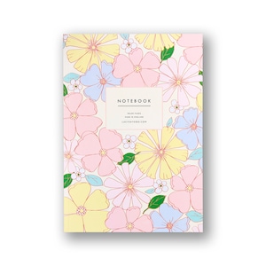 A5 Retro Floral Notebook. Luxury A5 Lined Journal, Retro Flower Pattern ...