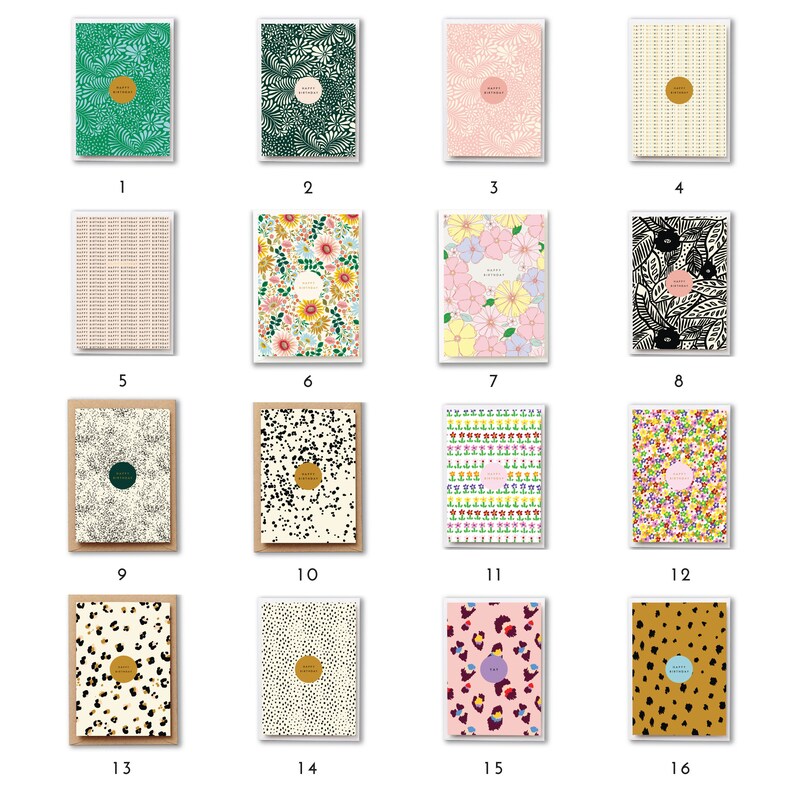 10 Card Pack Card Bundle Your Choice Greetings Card Set - Etsy