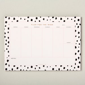 A4 Weekly Planner Desk Pad, Cheetah Animal Print Spot to Do List ...