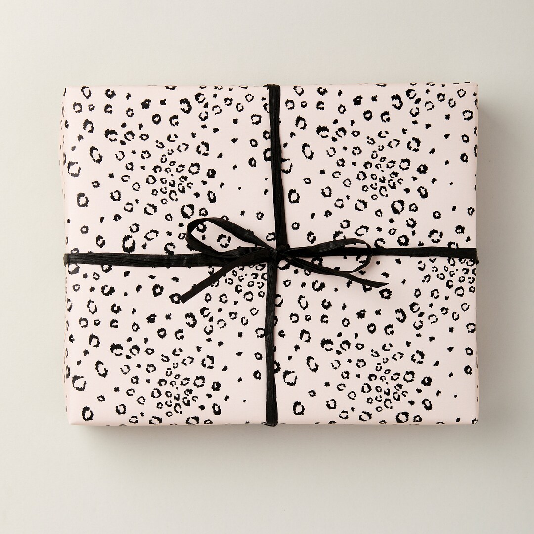 Pink Leopard Gift Wrap | 10 Sheets | Animal Print Wrapping Paper ...
