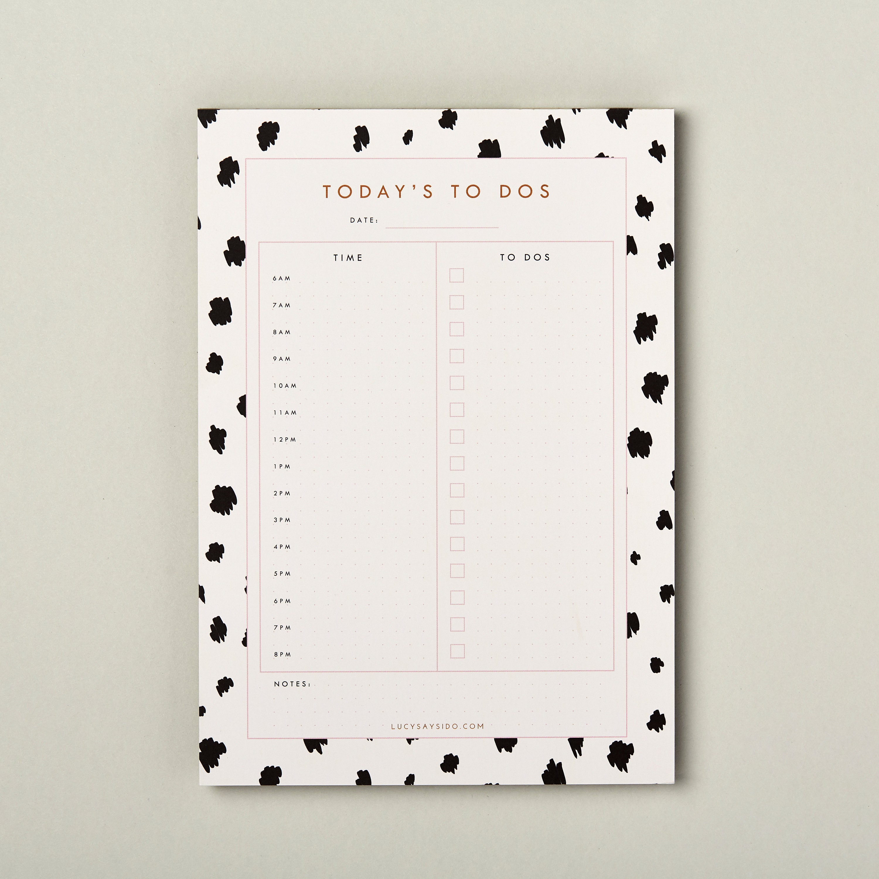 A5 Daily Planner Desk Pad Mini Dalmatian Spot Animal Print | Etsy UK