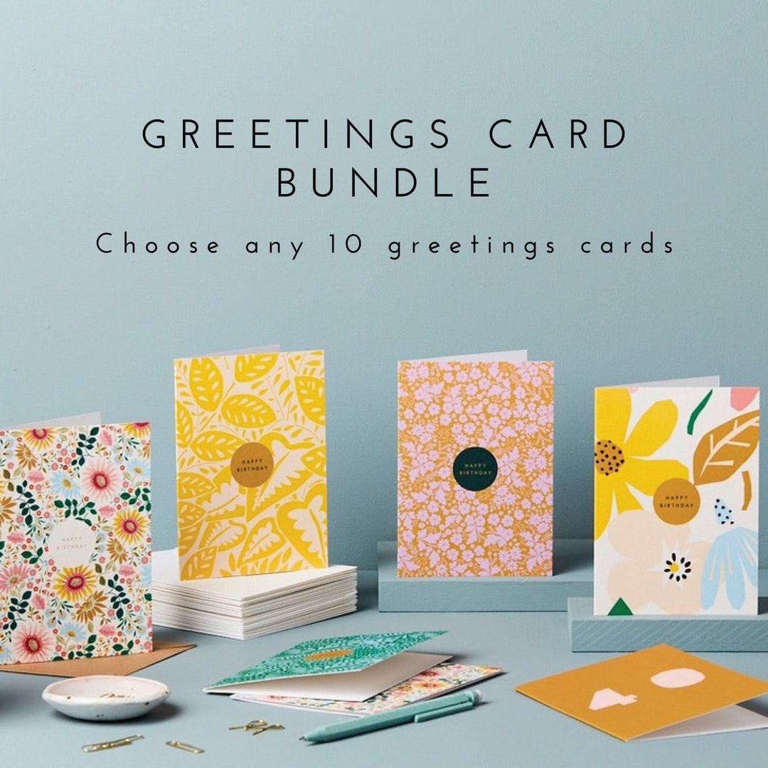 10 Card Pack Card Bundle - Your Choice | Greetings Card Set | Mix and ...