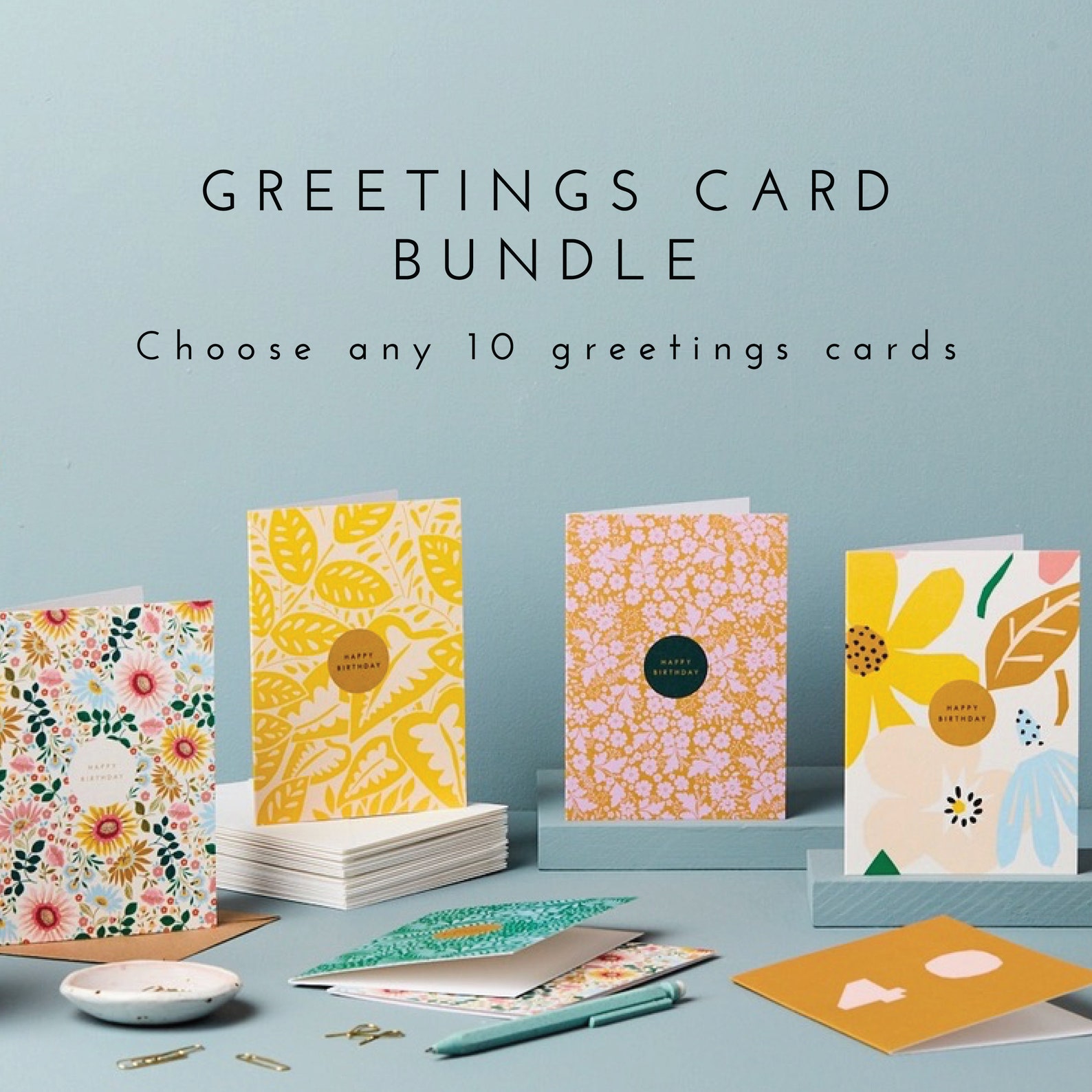 10 Card Pack Card Bundle Your Choice Greetings Card Set - Etsy