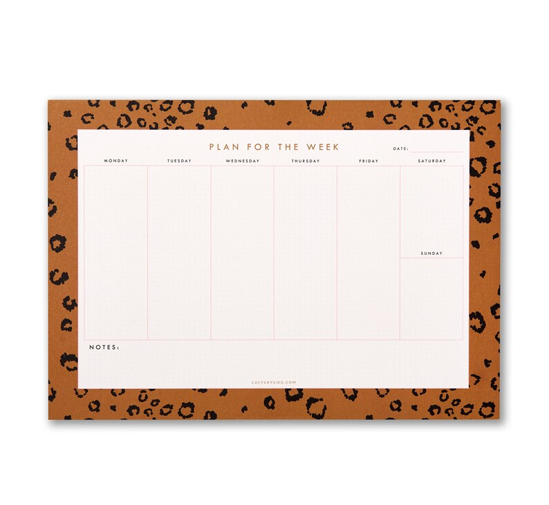 A4 Weekly Planner Desk Pad Bright Flowers Design to Do List - Etsy