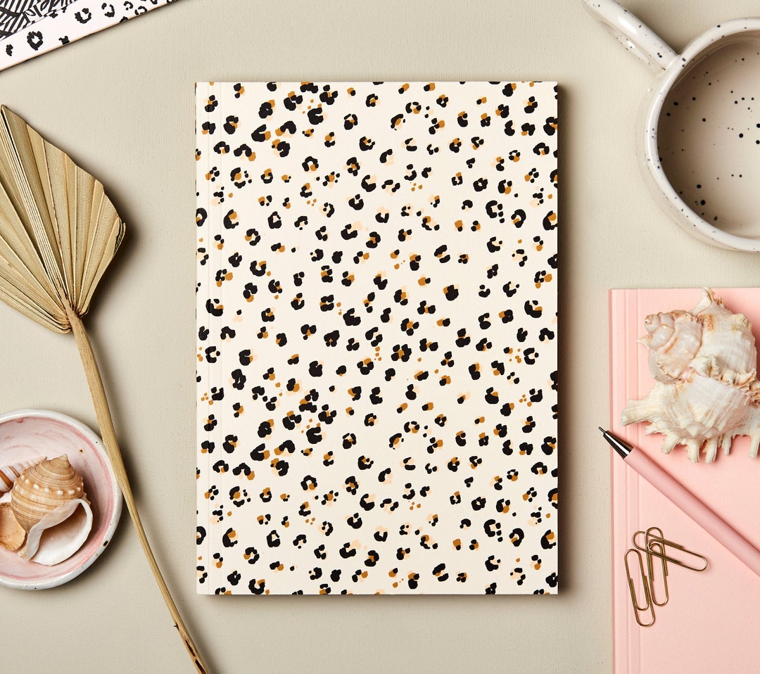 A5 Lay Flat Cheetah Animal Print Notebook. Special A5 Lined Journal ...