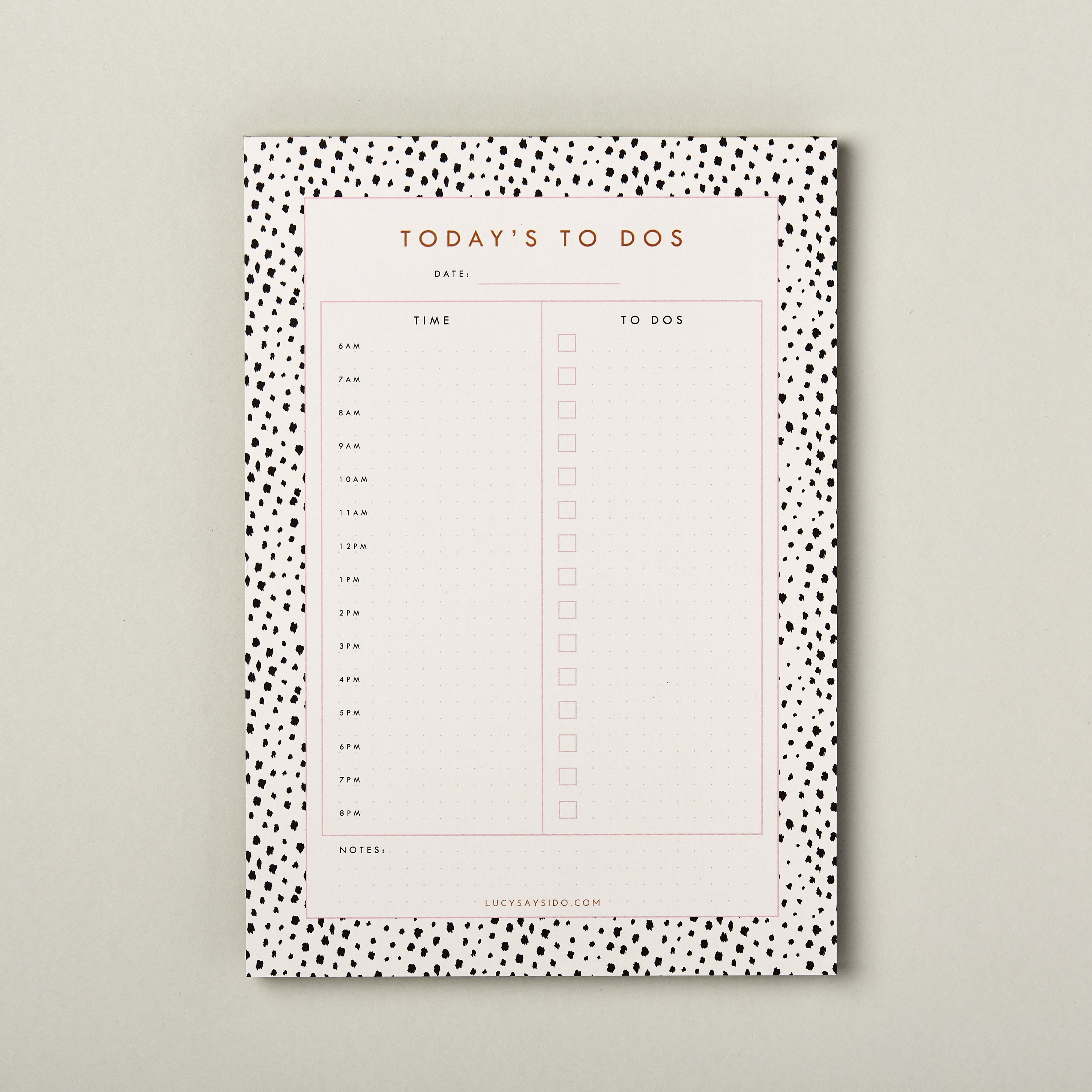 A5 Daily Planner Desk Pad Mini Dalmatian Spot Animal Print | Etsy UK