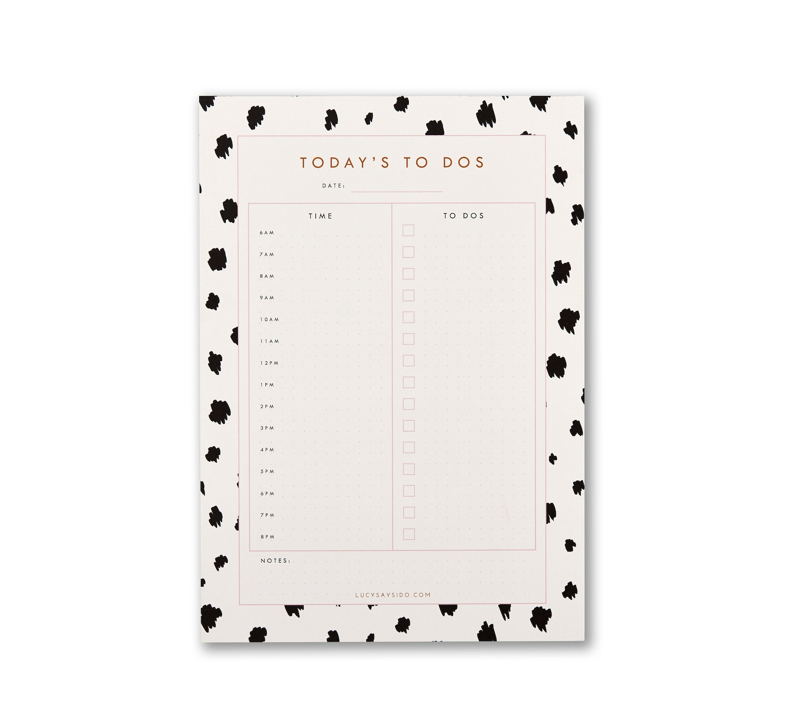 A5 Daily Planner Desk Pad, Animal Print Daily to Do List Organiser, 50 ...