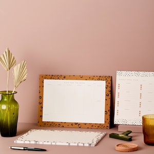 A4 Weekly Planner Desk Pad Cheetah Animal Print Spot to Do - Etsy