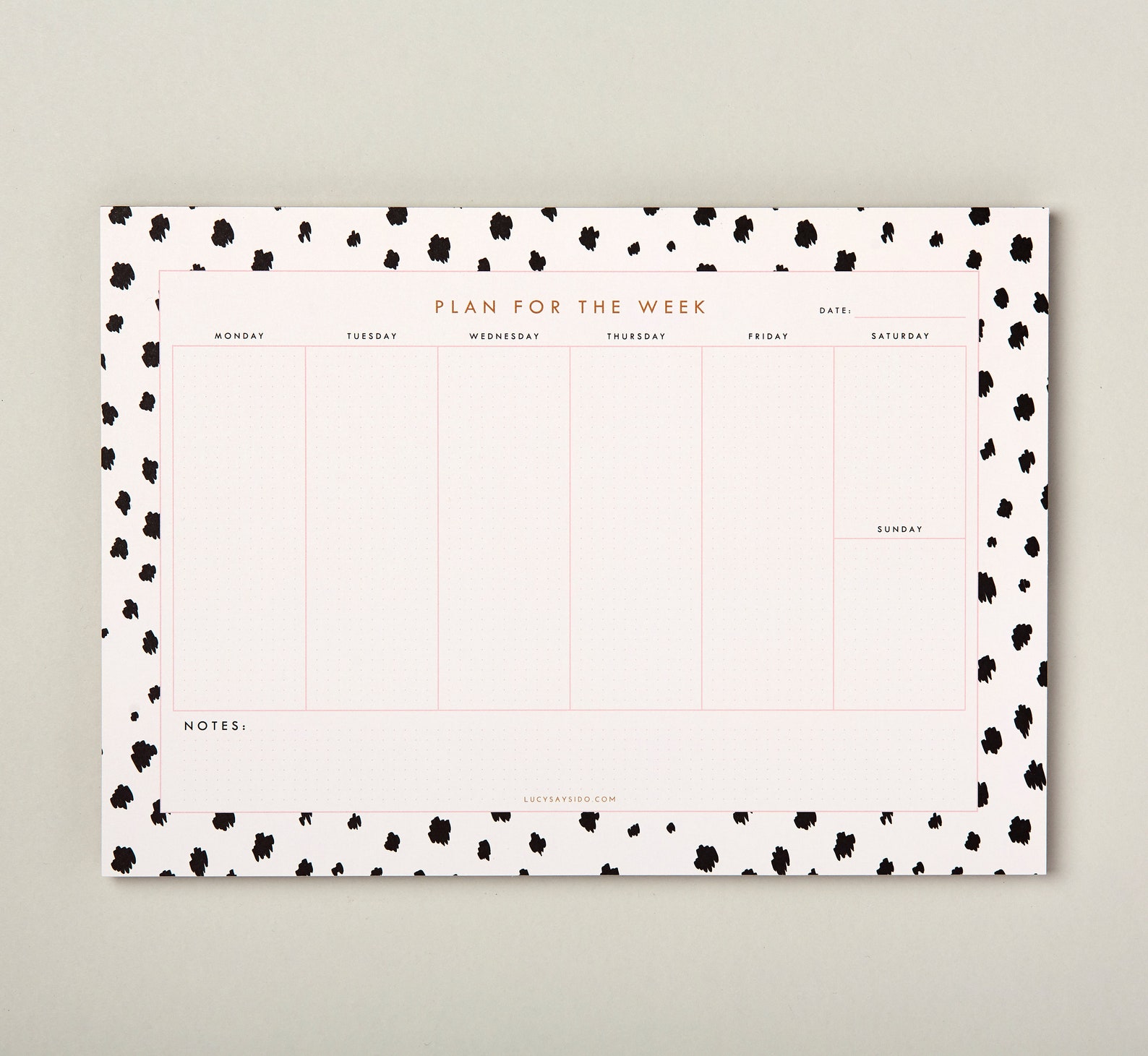 A4 Weekly Planner Desk Pad Pink Leopard Print to Do List | Etsy