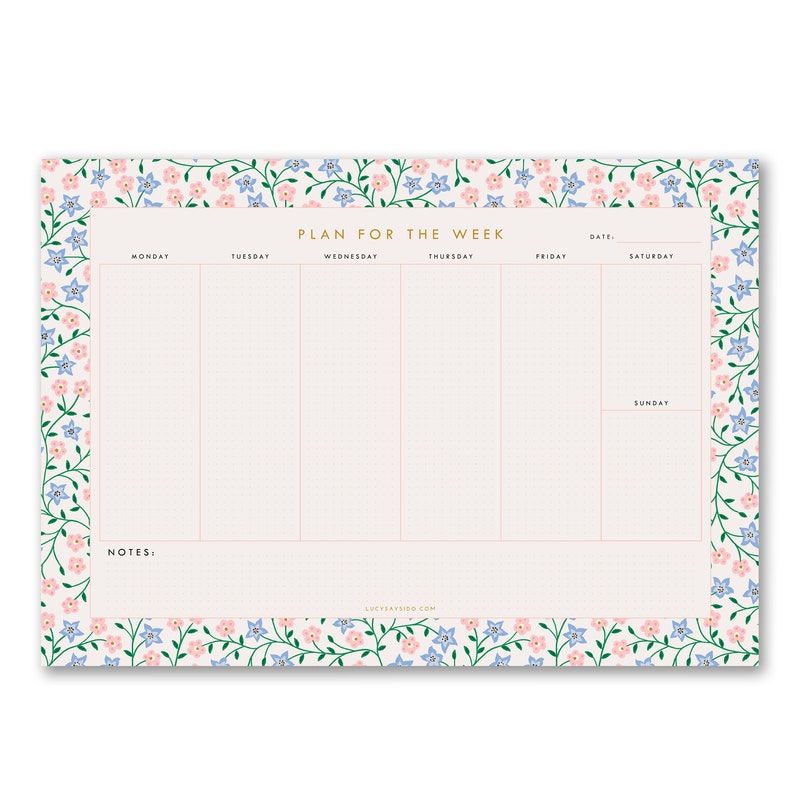 Weekly Planner Pad - Etsy