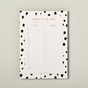 A5 Daily Planner Desk Pad, Animal Print Daily to Do List Organiser, 50 ...