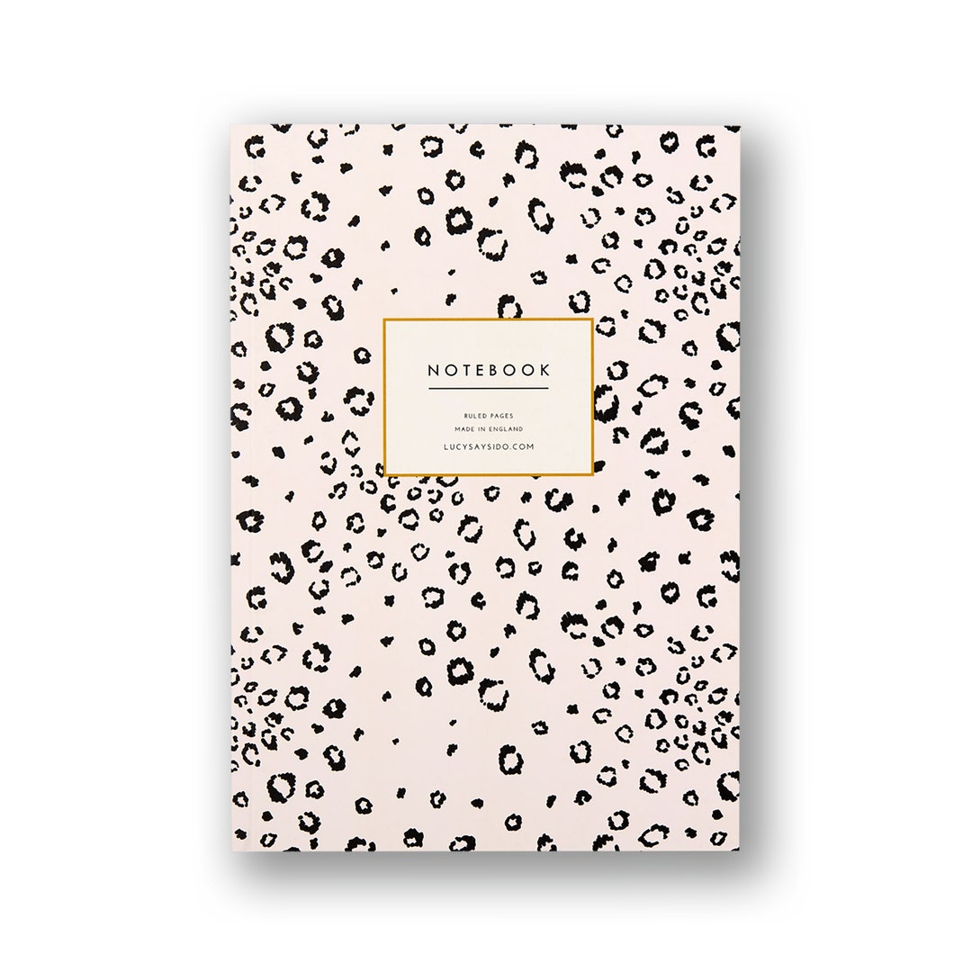 A5 Pink Leopard Print Notebook. Luxury A5 Lined Journal, Leopard Print ...