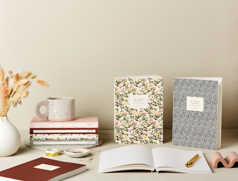 Beautiful Book Journal Arts and Crafts Reading Log - Etsy