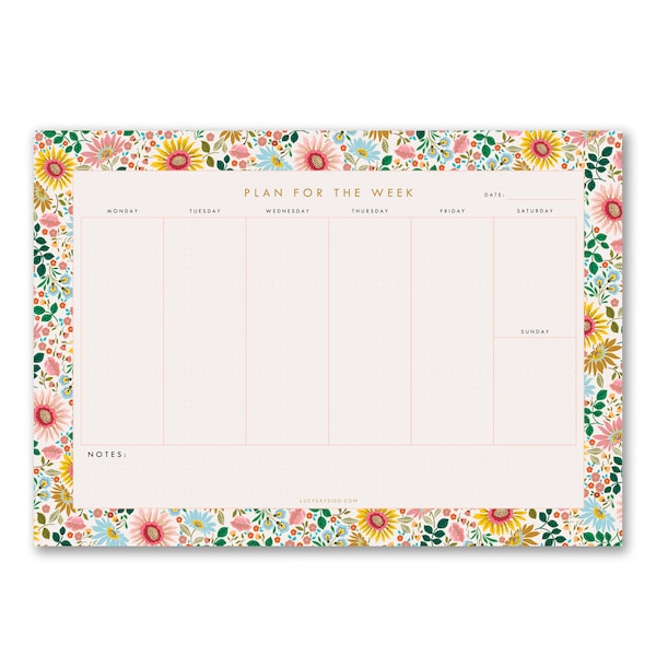 Weekly Planner Pad - Etsy