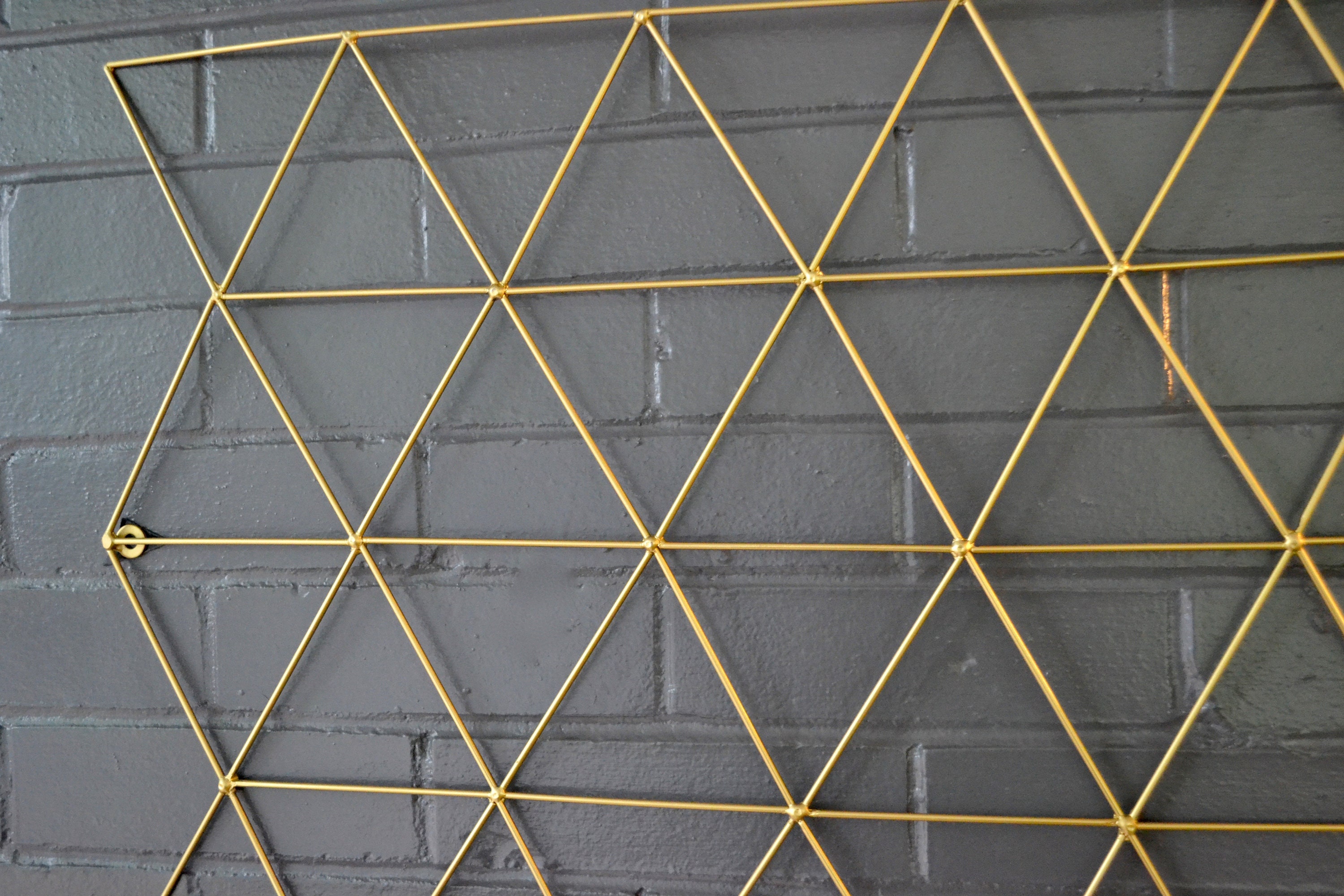 Triangle Art Geometric Steel Metal Wall 3D Decor Modern Art | Etsy