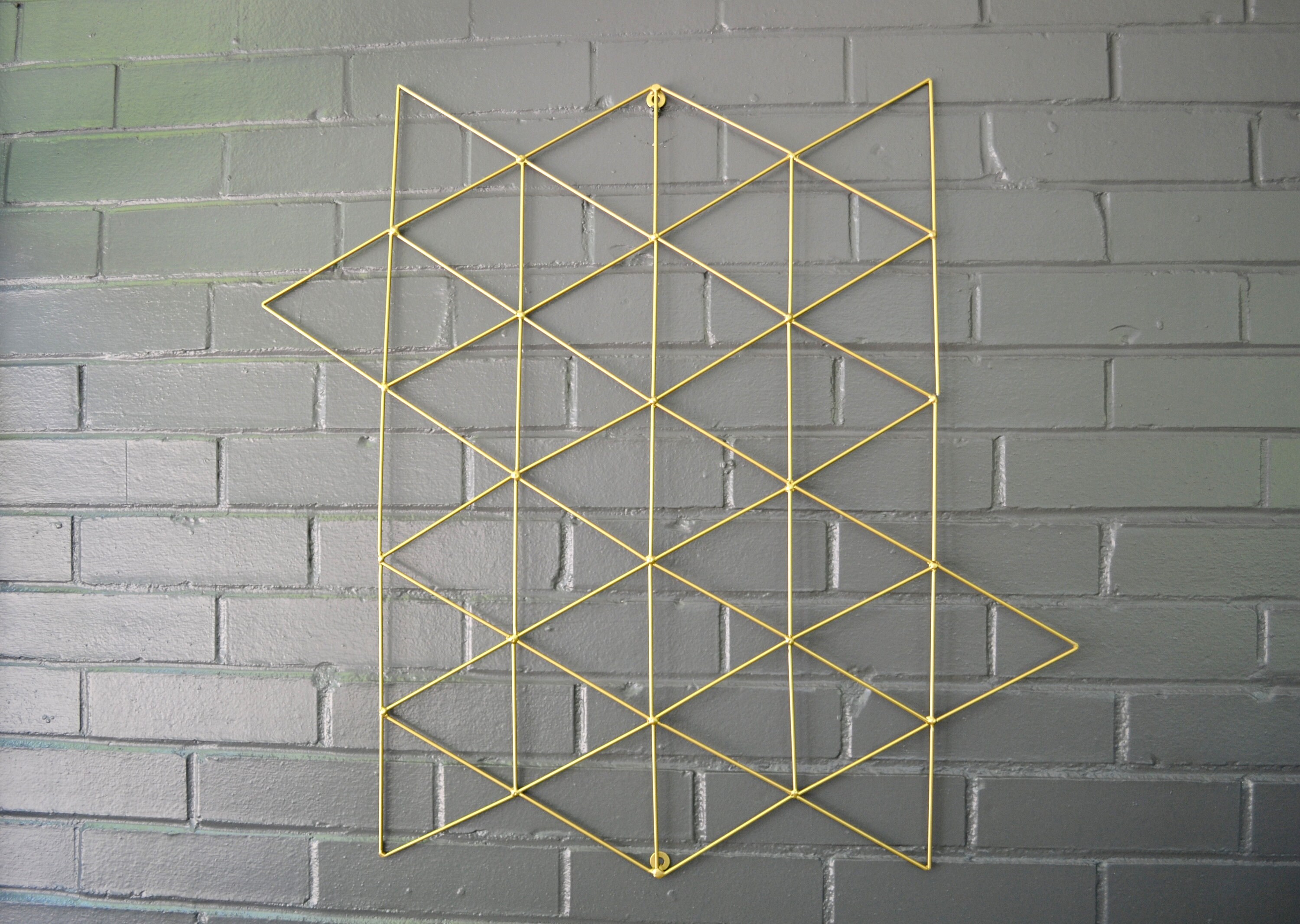 Triangle Art Geometric Steel Metal Wall 3D Decor Modern Art | Etsy