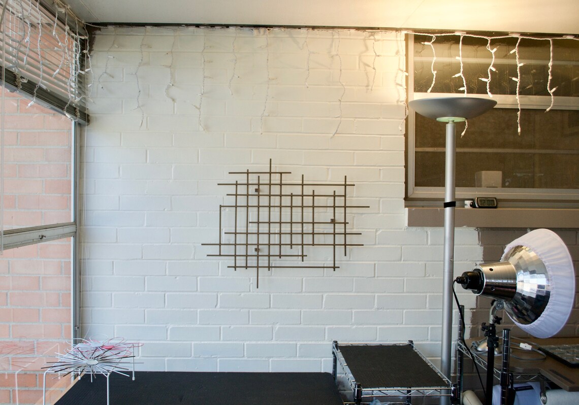 Medium Square Metal Art Sculpture Hand Welded Modern Steel | Etsy