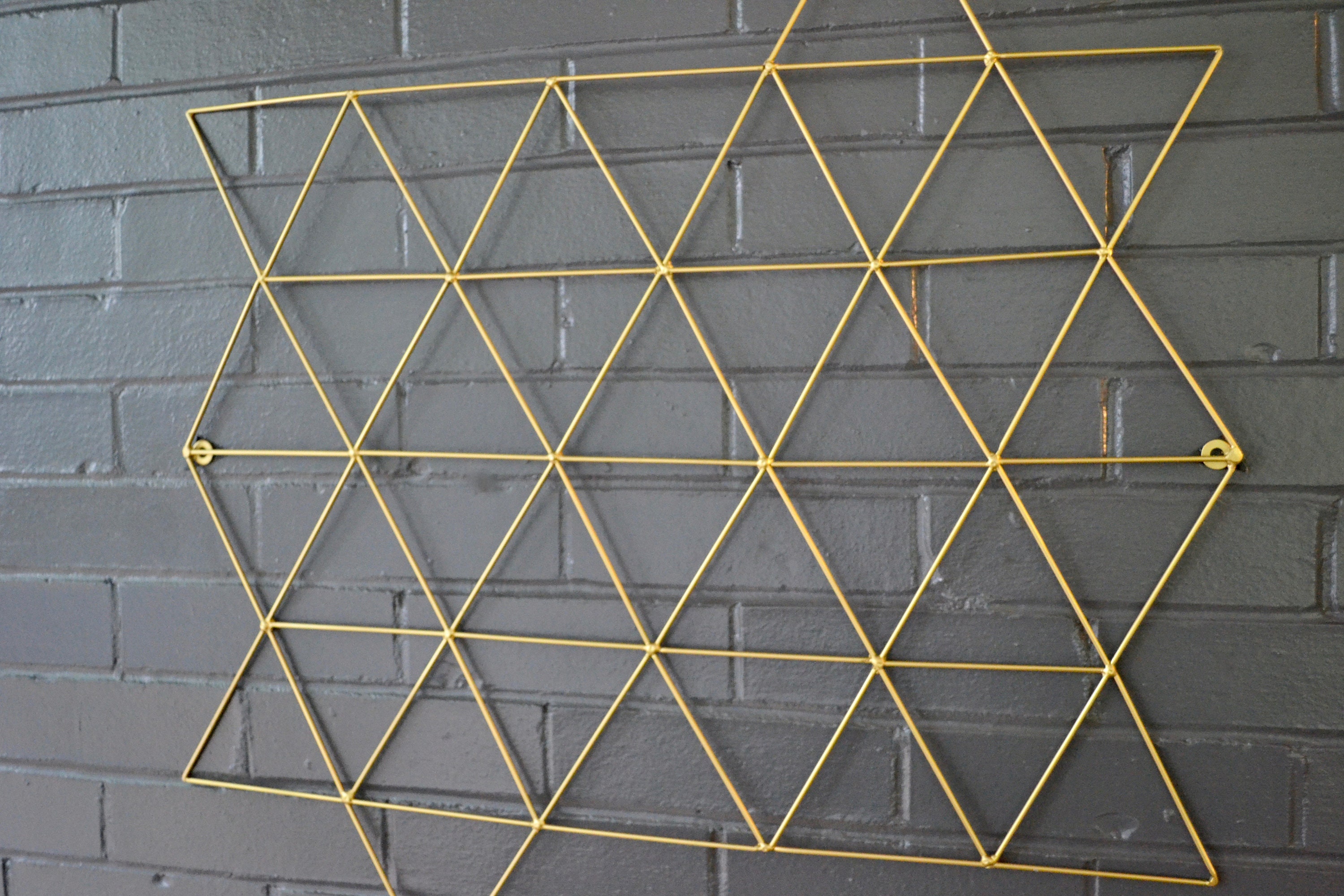 Triangle Art Geometric Steel Metal Wall 3D Decor Modern Art | Etsy