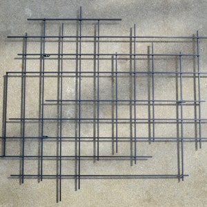 Large Square Metal Art Sculpture Hand Welded Modern Steel Decor ...