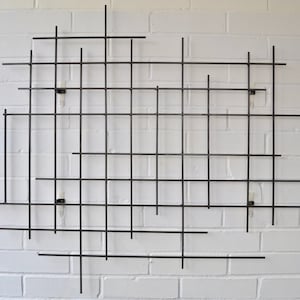 Large Square Metal Art Sculpture Hand Welded Modern Steel Decor ...