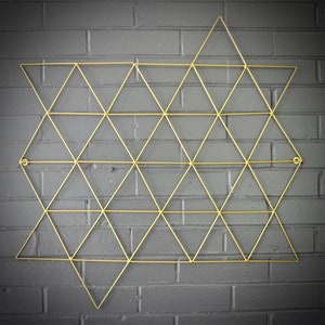Triangle Art Geometric Steel Metal Wall 3D Decor Modern Art Home Office ...
