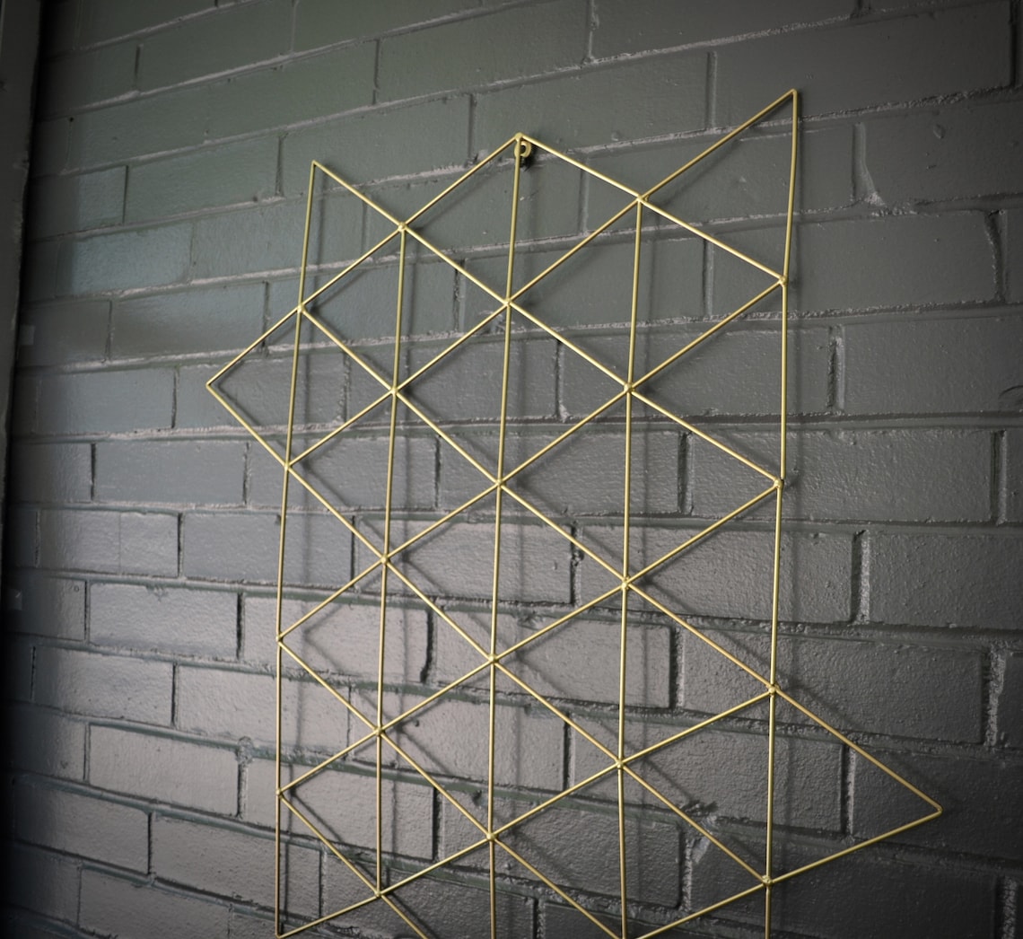 Triangle Art Geometric Steel Metal Wall 3D Decor Modern Art | Etsy
