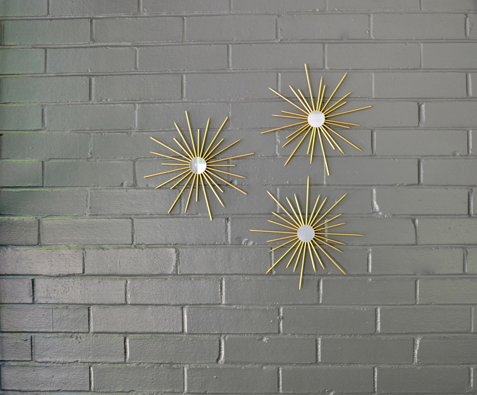 Steel Metal Starbursts Gold Metallic Sunburst Wall Art Artwork | Etsy