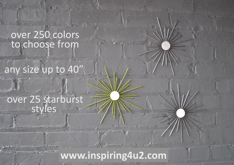 Trio Starbursts Steel Metal Sunburst Wall Art Artwork Design - Etsy