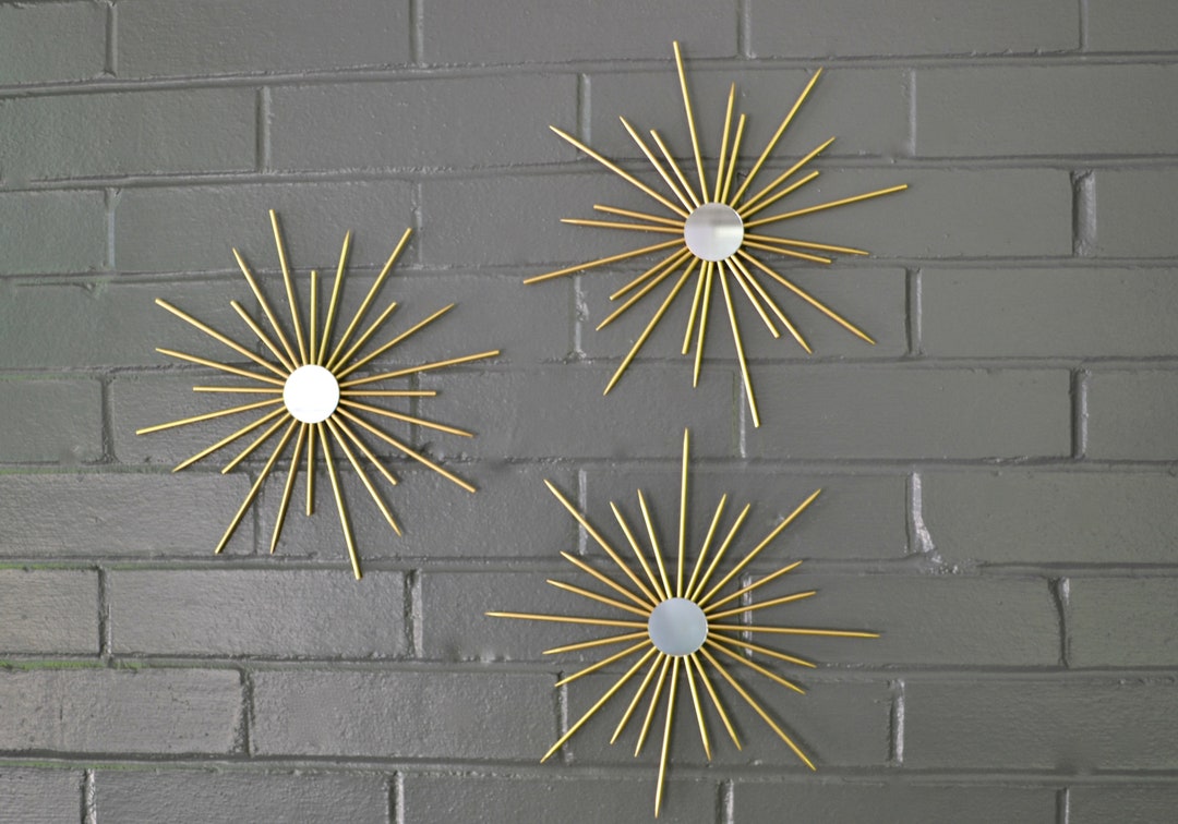 Steel Metal Starbursts Gold Metallic Sunburst Wall Art Artwork - Etsy