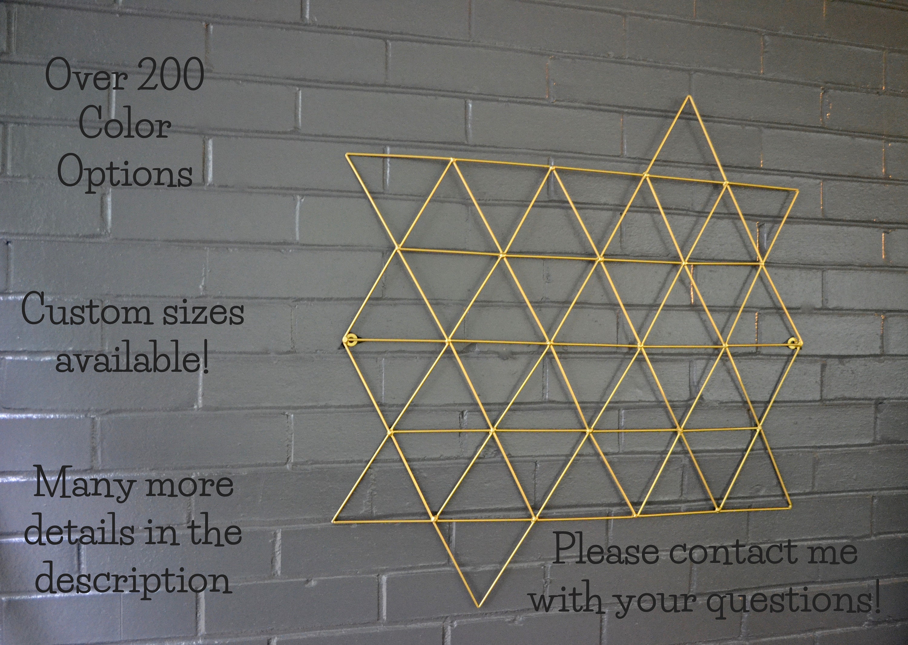 Triangle Art Geometric Steel Metal Wall 3D Decor Modern Art | Etsy