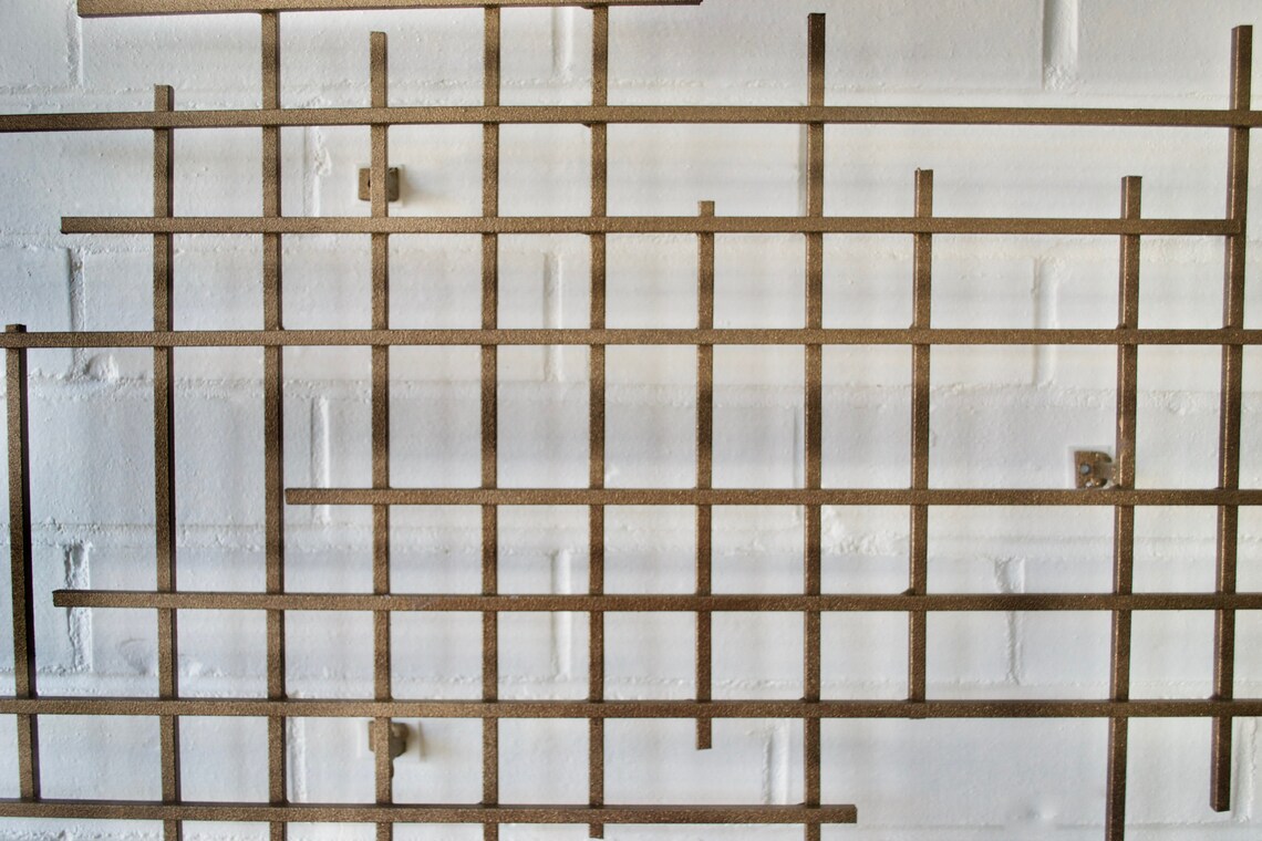 Medium Square Metal Art Sculpture Hand Welded Modern Steel | Etsy