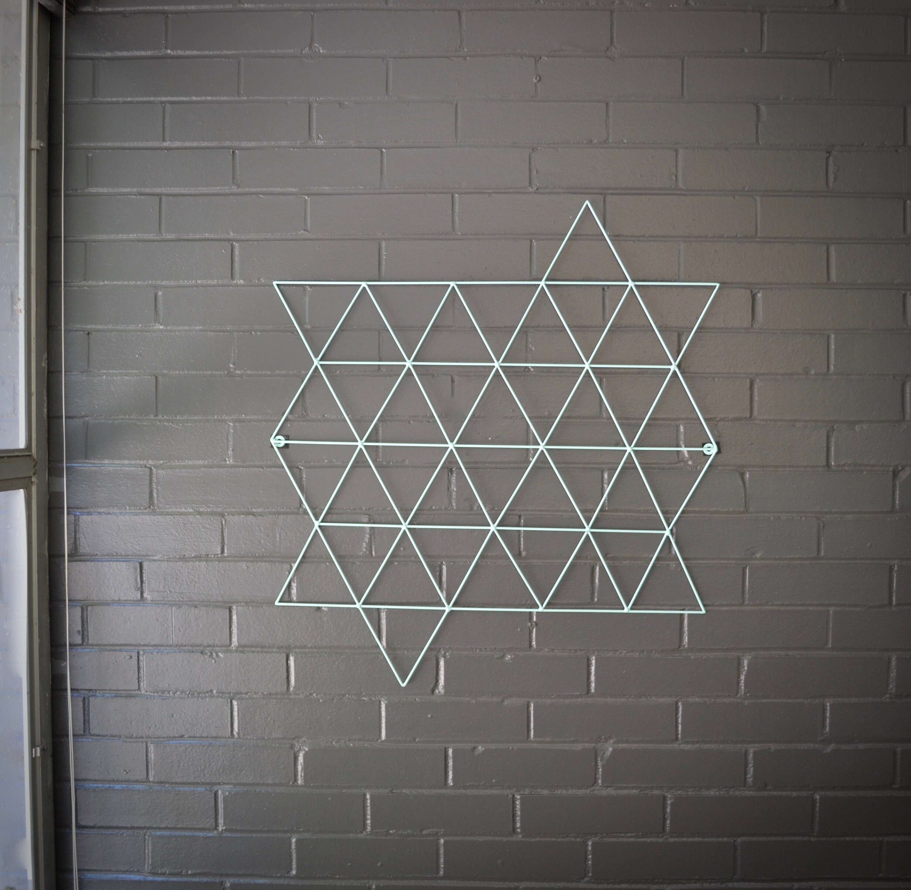 Triangle Art Geometric Polygon Wall Hanging Modern Staging | Etsy