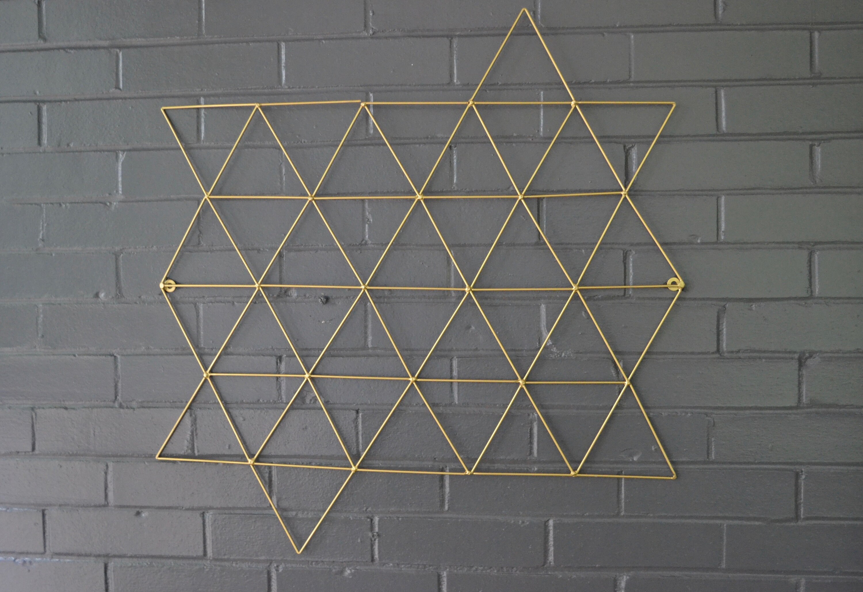 Triangle Art Geometric Steel Metal Wall 3D Decor Modern Art | Etsy