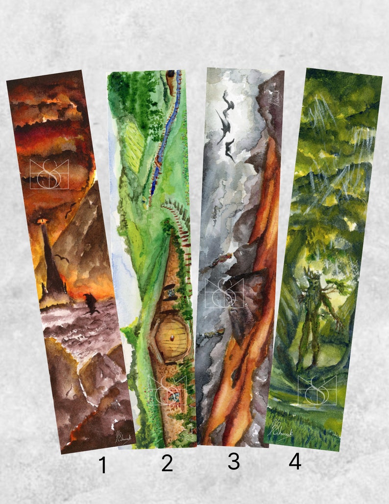 Lord of the Rings Bookmark Fantasy Bookmark Set Shire, Hobbit Hole ...