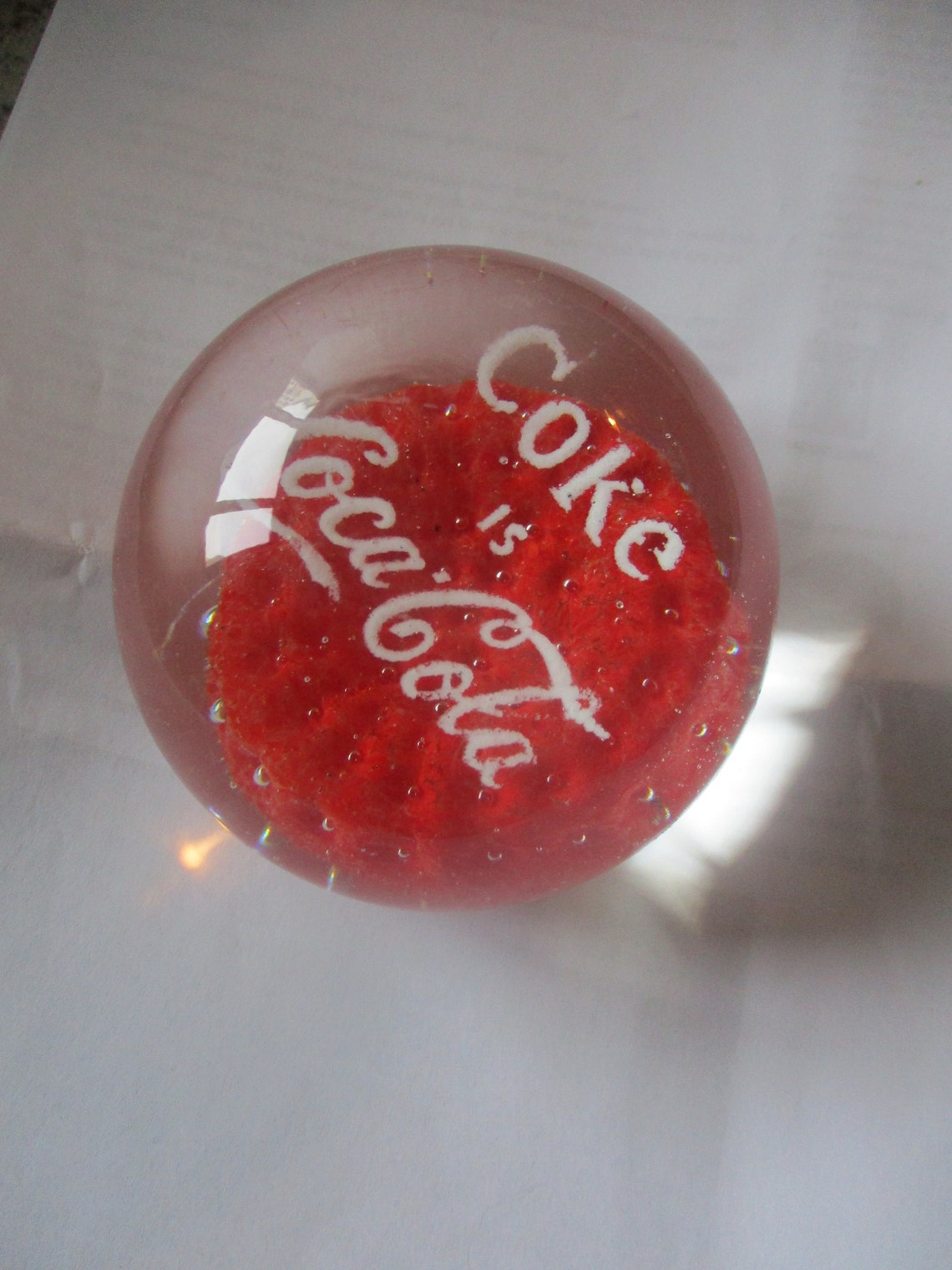 VINTAGE COCA-COLA Paperweight - Etsy