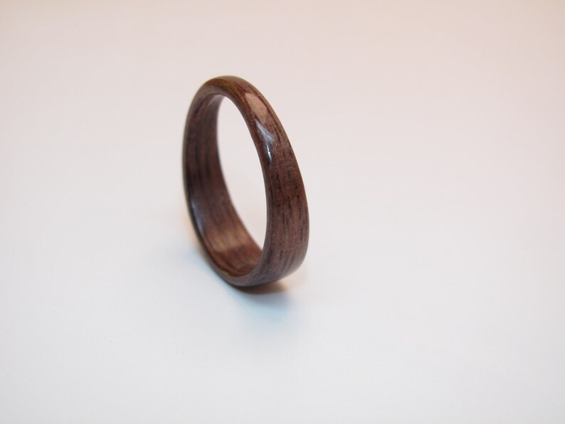 Walnut Wedge Bentwood Ring | Etsy