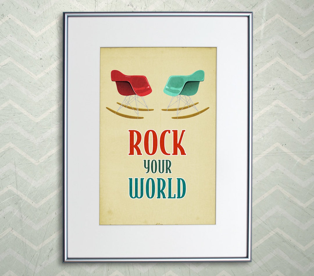 Eames Rocking Chair Print Retro Home Decor Poster Rock - Etsy