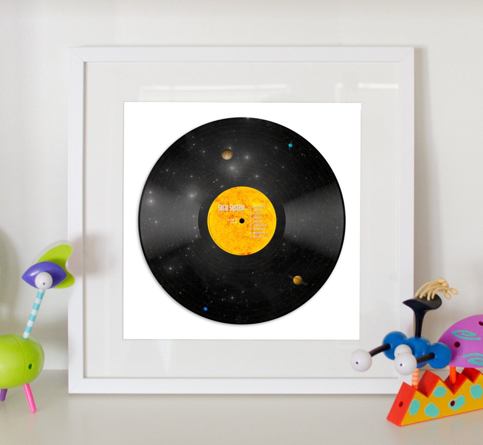 Solar System Vinyl Record Print Home Decor Poster 12x12 - Etsy