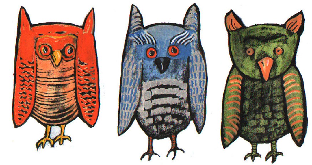 Owl Friends Children's Illustration Digital Giclée Wall Art Print-home ...