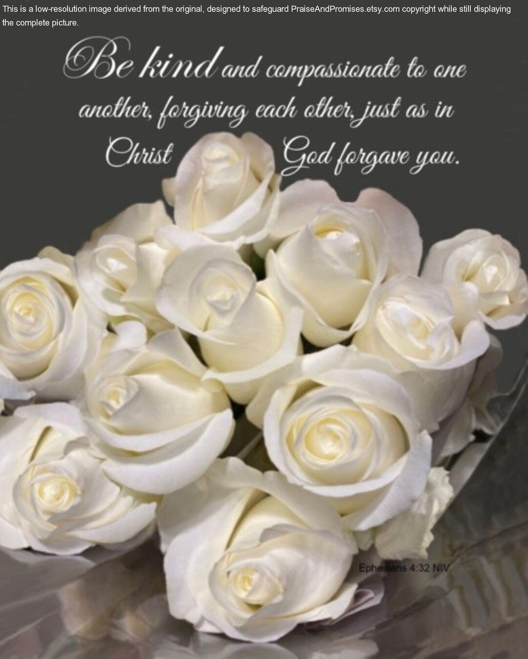 Be Kind and Compassionate - Ephesians 4:32 NIV or KJV - Scripture Art ...
