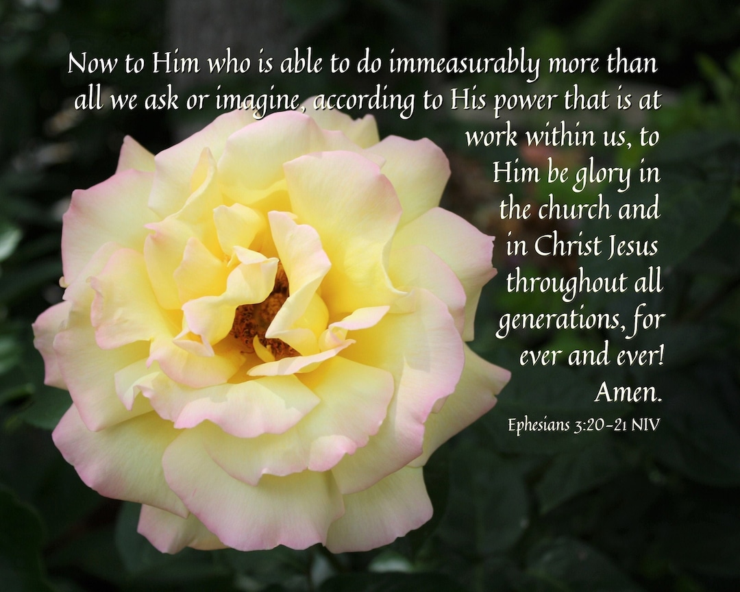 God is Able to Do Immeasurably More Than You Can Imagine - Scripture ...