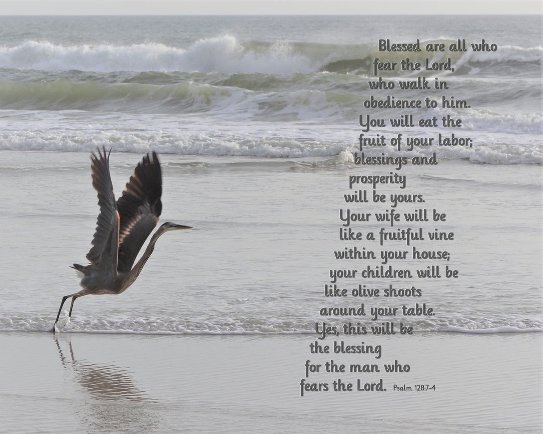 Blessing From Psalm 128:1-4 (NIV) Scripture Art - Select a Size Photo ...