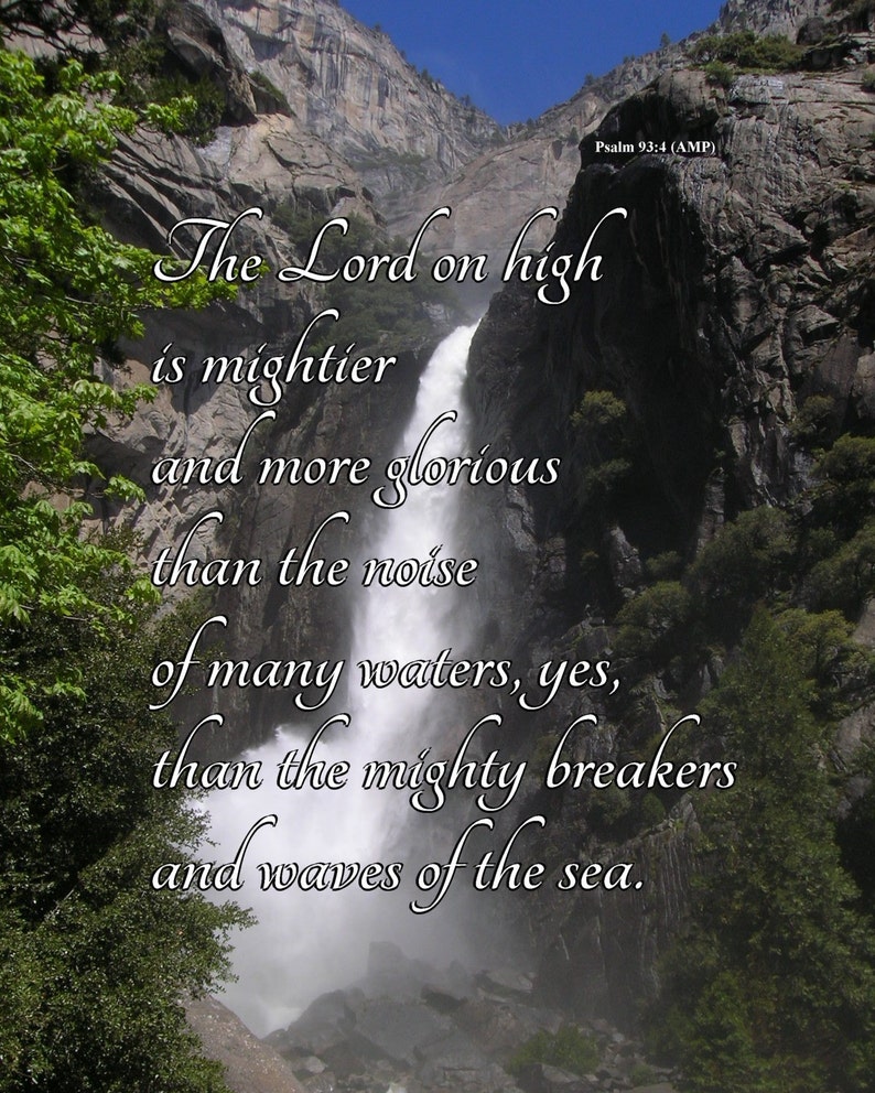 The Lord is mighty Scripture Art choose a size photo | Etsy