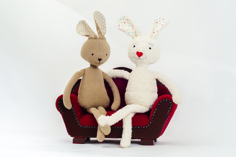 Bunny Pattern PDF: Rabbit Doll Sewing pattern Hanna & Henry Plush Toy ...