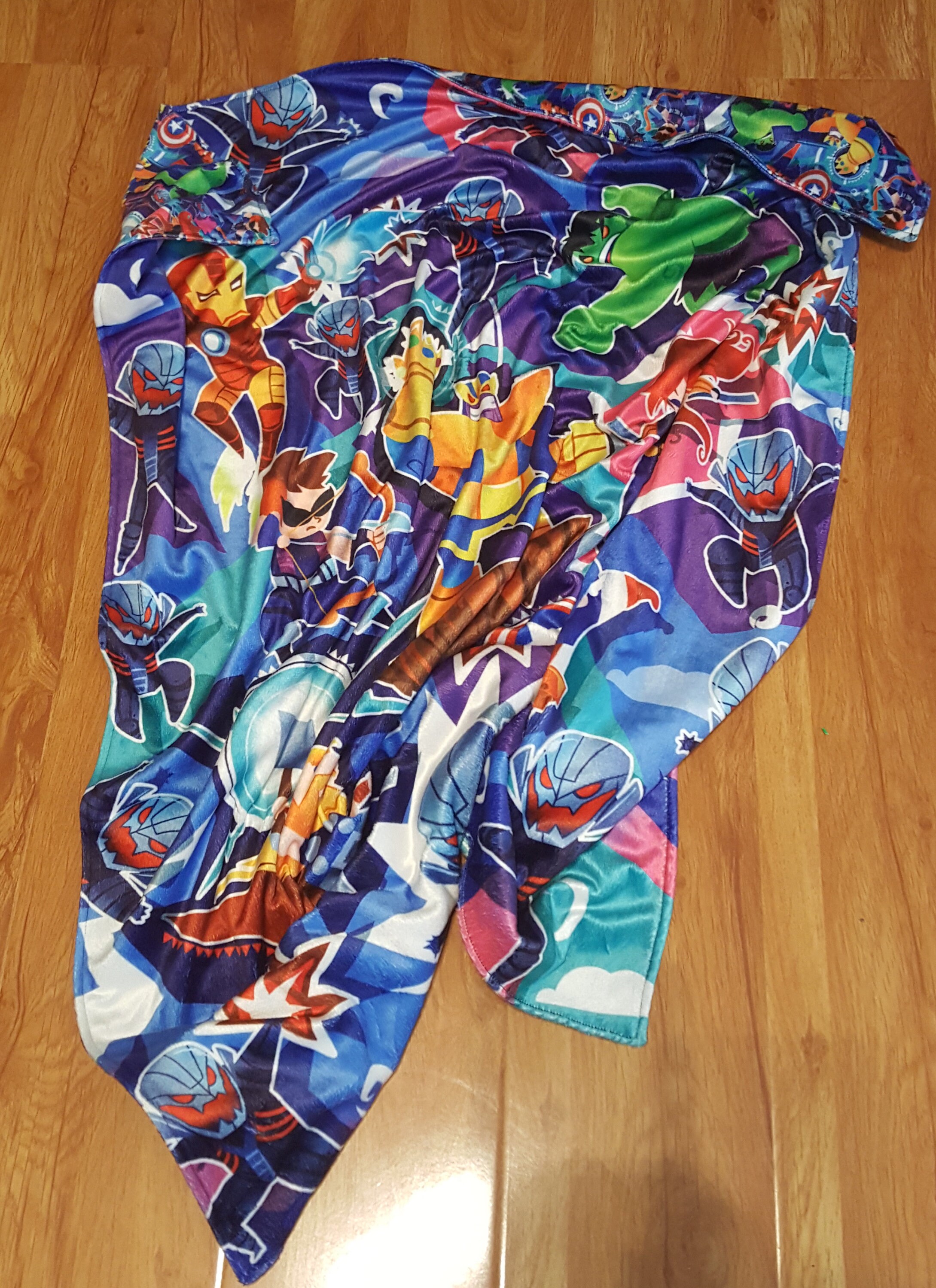 Super Soft Minky Toddler blanket Avenging Super Heroes | Etsy