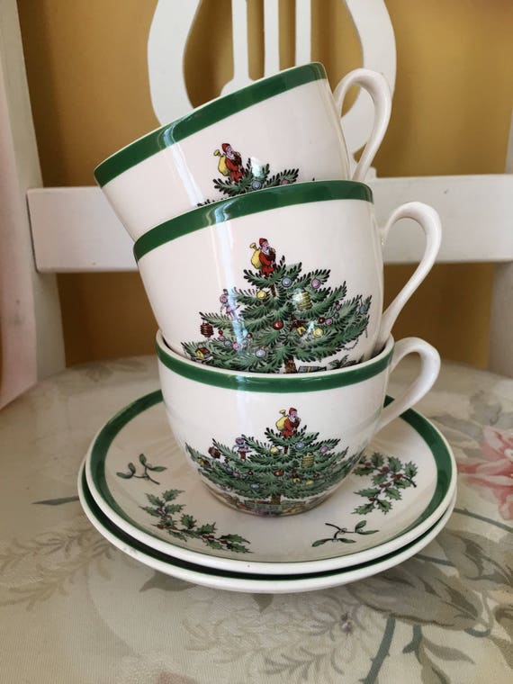 Christmas Tree Tea Cups